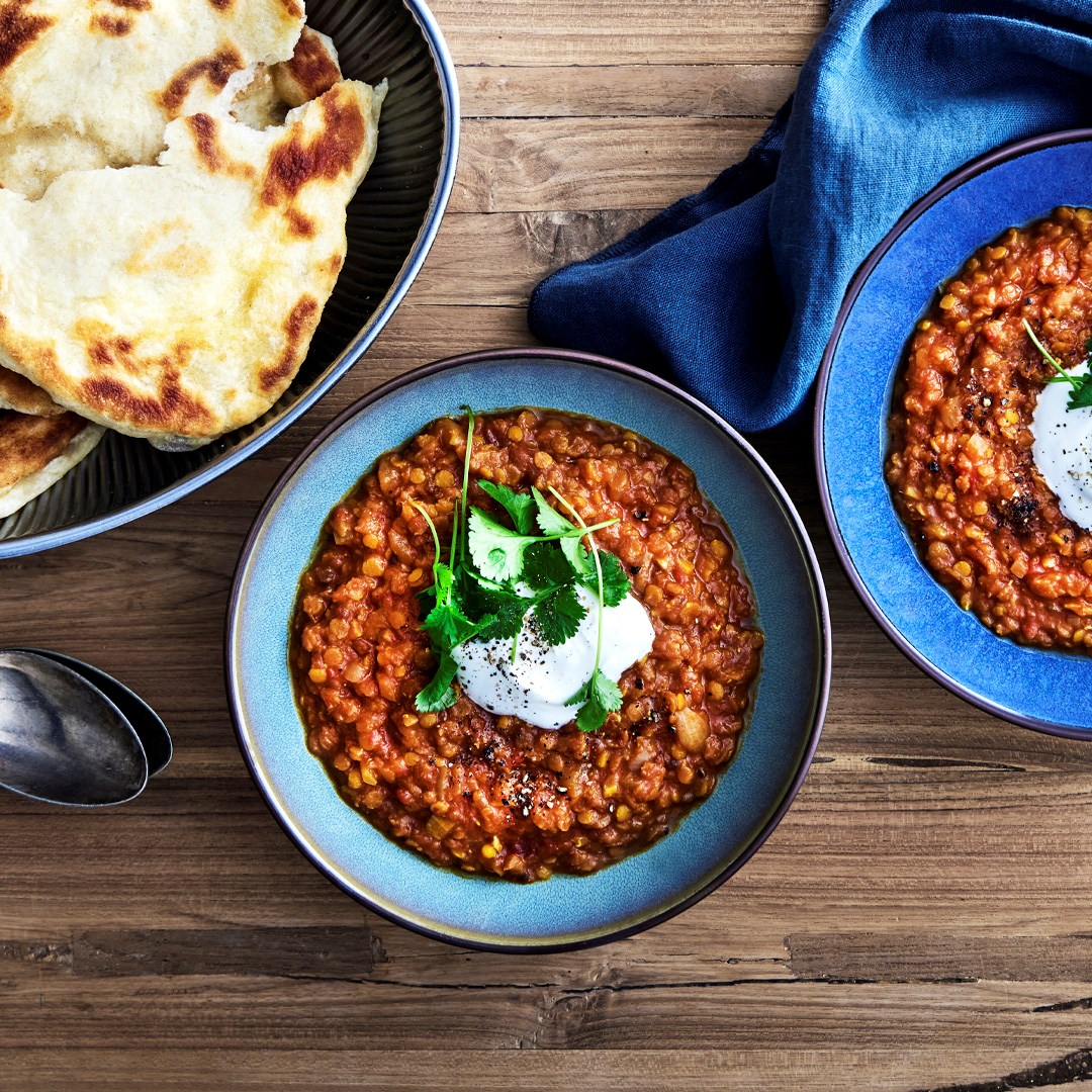 Dhal med fladbrød - Smagfuld og lækker - Se opskriften her